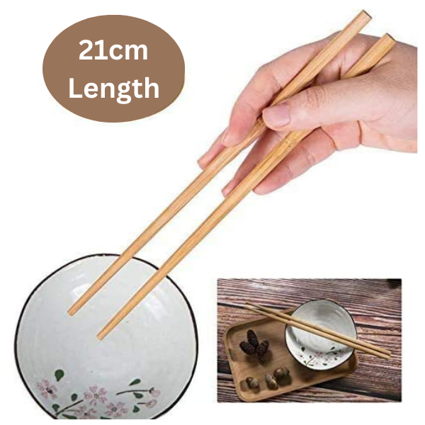 Chinese Wooden Bamboo Chopsticks Reusable Sushi Oriental Food Chop ...