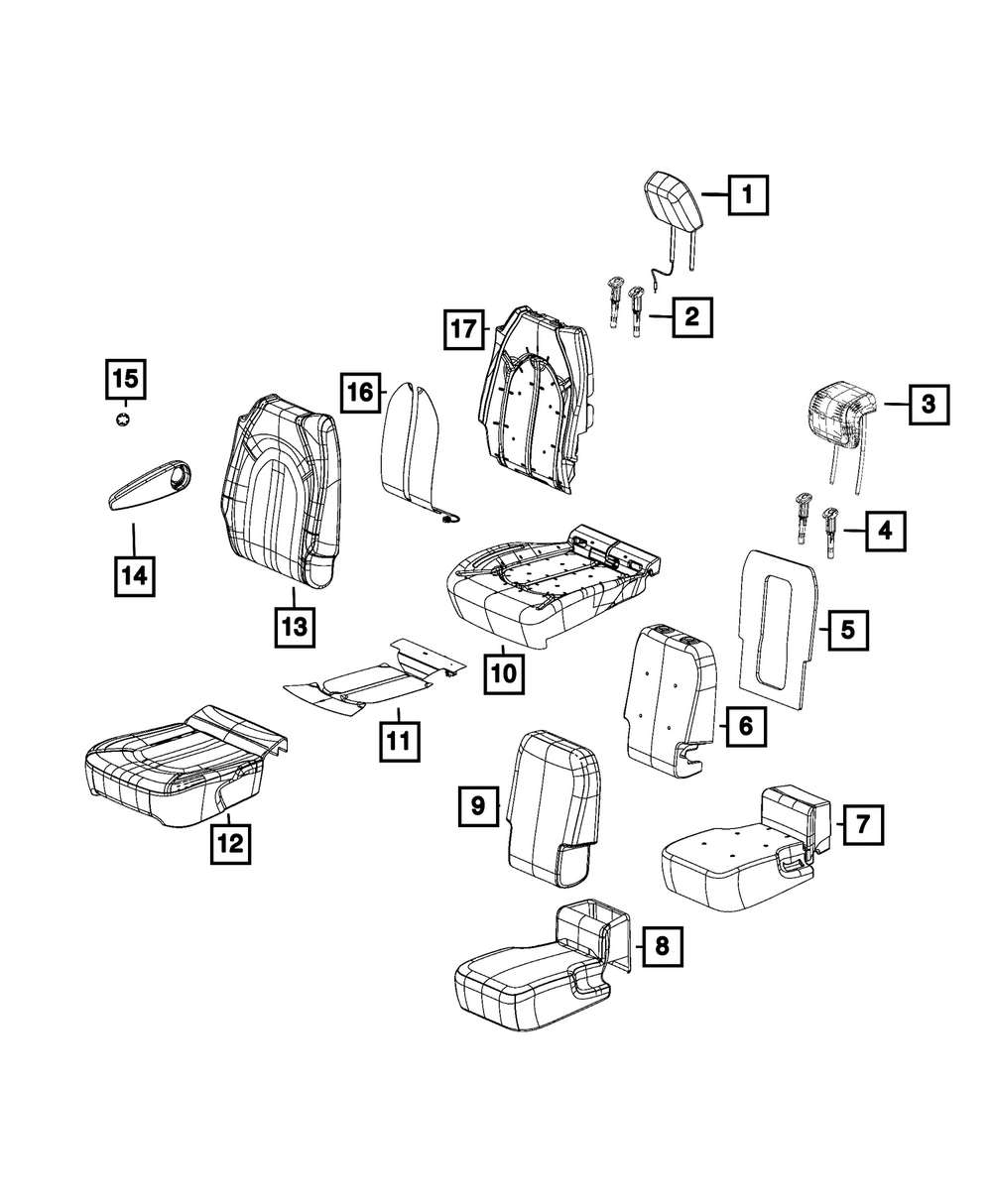 Genuine Mopar Second Row Armrest Right 7SK641X9AA | eBay UK
