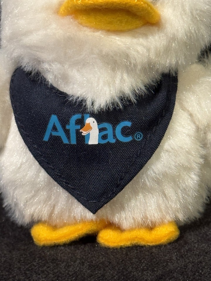 Aflac Plush Duck Keychain Mascot Soft Toy Clip-On Promo Collectible ...