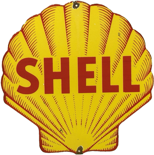 VINTAGE SHELL GASOLINE PORCELAIN SIGN GAS STATION PUMP PLATE MOTOR OIL ...
