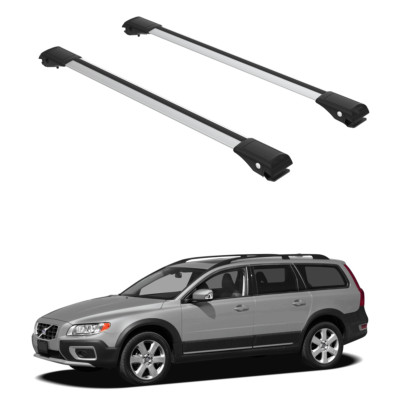 Roof Rack Cross Bars Set to fit Volvo XC70 2007-2016 Gray Set | eBay
