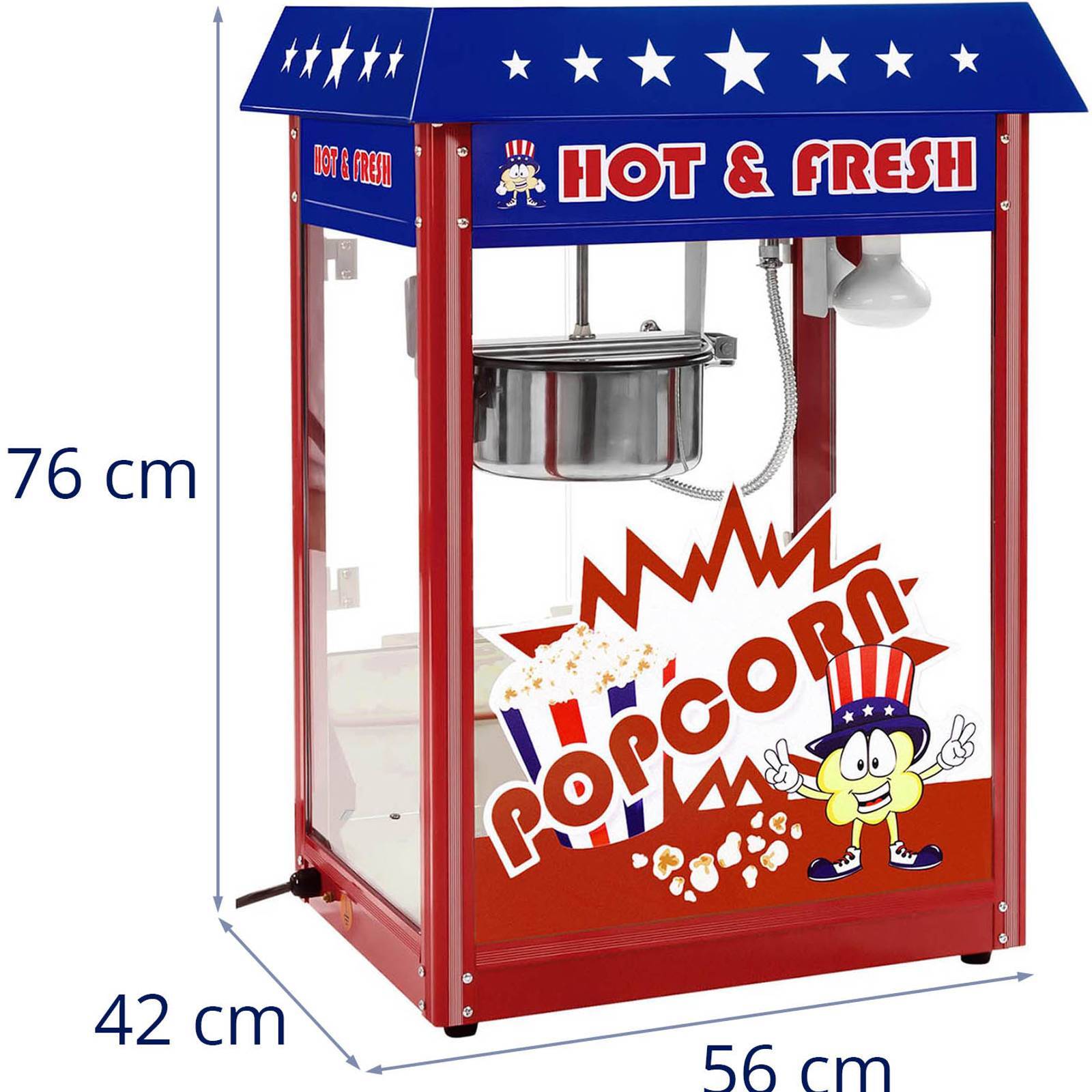 Retro Popcorn Maker Commecial Pop Corn Machine Professional Cinema ...
