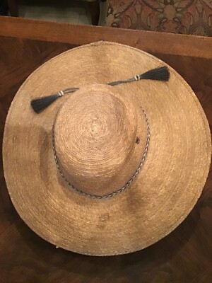 ANTIQUE MEXICAN PALM LEAF HAT/SOMBRERO | eBay Australia
