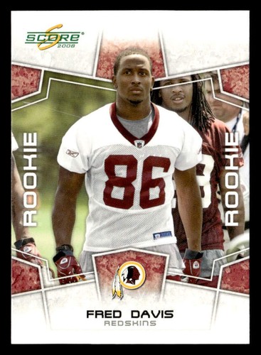 Fred Davis 2008 Score Rookie Card #368 Washington Redskins | eBay