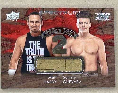 2021 Upper Deck AEW Spectrum - Table for 2 Relics #T2-7 Matt Hardy ...