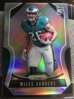 2019 Panini Prizm Miles Sanders Rookie #326 Silver Prizm Refractor ...