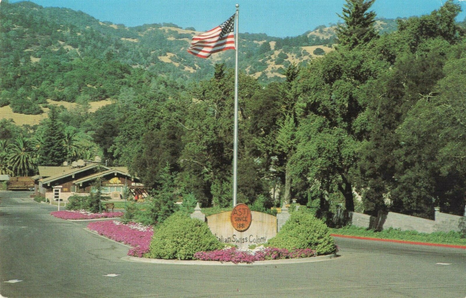 Postcard Italian Swiss Colony Wine Tasting Room California | eBay