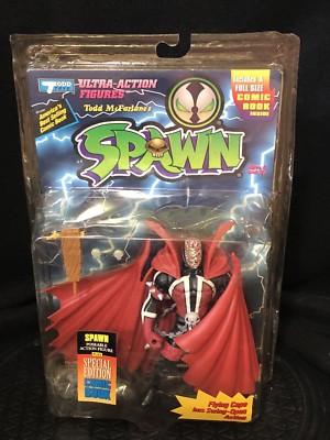 SPAWN Action Figure VARIANT Face Flying Cape SERIES 1 1994 McFarlane ...