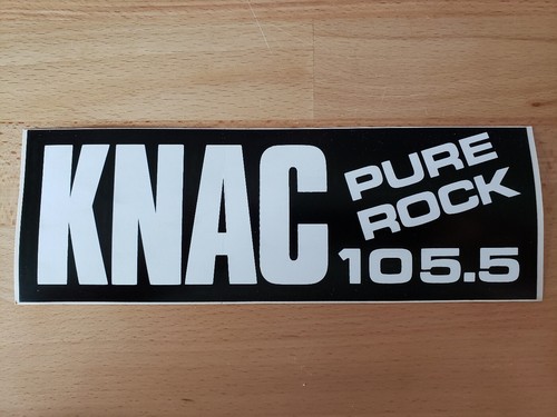 Vintage KNAC 105.5 Pure Rock Radio Station Bumper Sticker | eBay