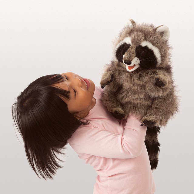 Raccoon Hand Puppet 3075 USA Folkmanis Puppets for sale online | eBay