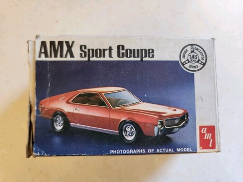 Vintage AMT Mini 1/43 Scale 1969 AMX Sport Coupe Model Kit #T108 ...