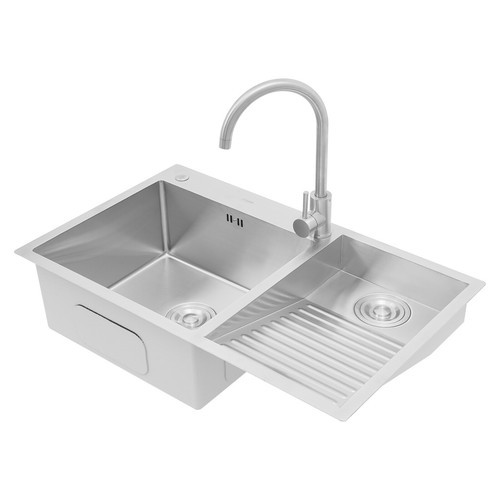 Double Bowl Sink, Laundry Sink With Washboard, Stainless Steel Laundry ...