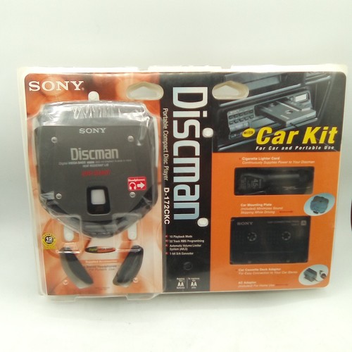 New Sony Discman CD Compact Disc Player Mega Bass and Car Kit D-172CKC ...