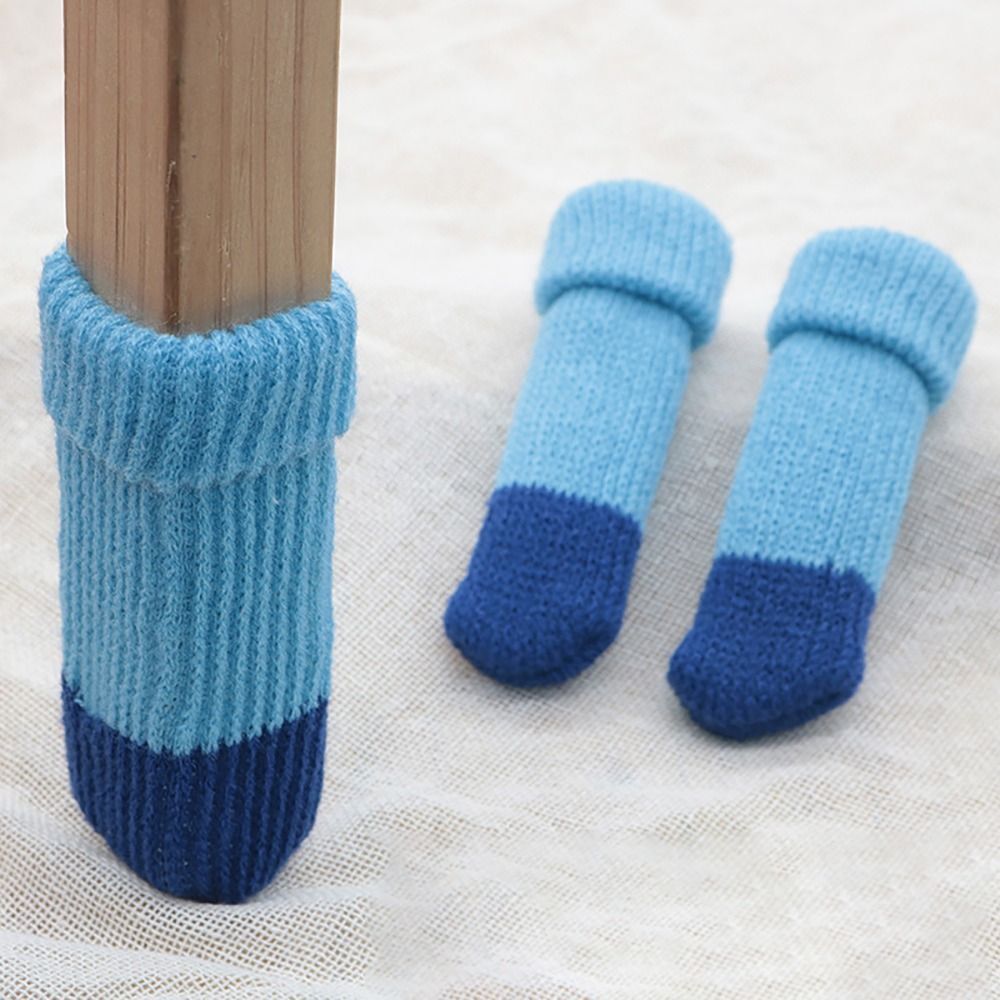 4pcs Multicolor Table Foot Socks Knitting Chair Socks Home Improvment ...