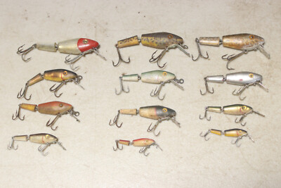 Lot Of 12 Vintage L&S MirrOLure Jointed Lures Bass Master Panfish ...