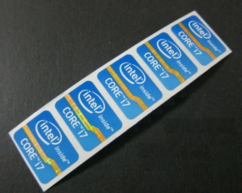 5pcs Intel Core i7 Sticker 15.5mm x 21mm Laptop sticker label case ...