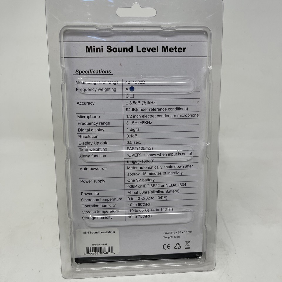 Mini Sound Level Meter Digital Noise Measure dB High Performance | eBay