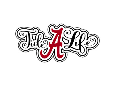 Alabama Tide Life Logo College Sticker Waterproof Vinyl Decal Die-Cut ...