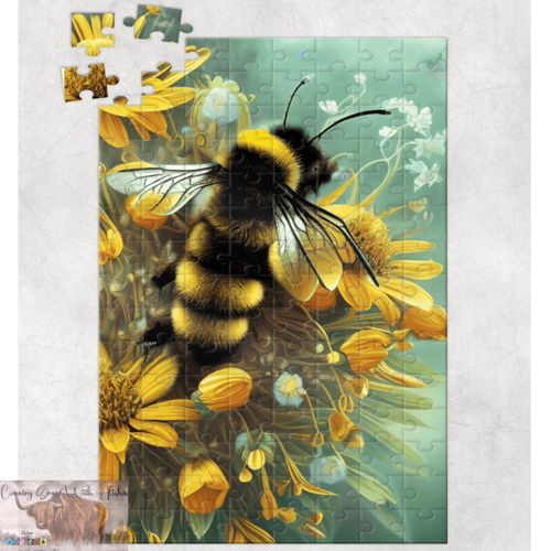 Honey Bee Floral 120 Piece Custom Handmade Jigsaw Puzzle | eBay