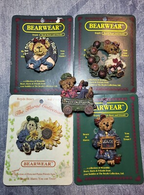 Vintage Lot Of 5 Boyds Bears Pins collectible Brooche Bearwear | eBay
