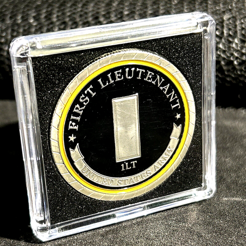 US ARMY FIRST (1ST) LIEUTENANT Challenge Coin with case-SHIPS WITHIN 24 ...
