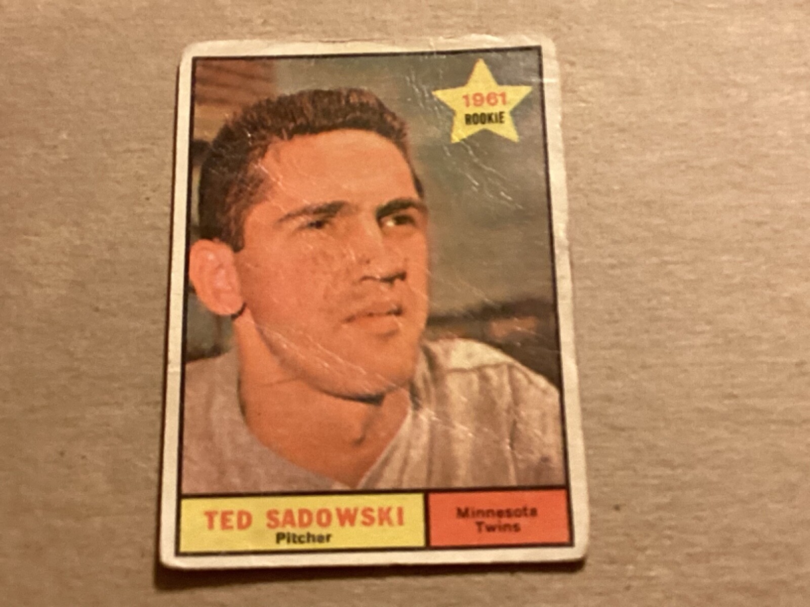 1961 Topps baseball card #254 Ted Sadowski - Very Good - Corner ...