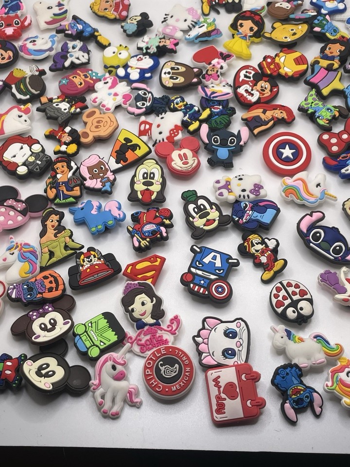 Large Lot Of Over 100 Croc Charms Some New Some Used Disney And Others ...