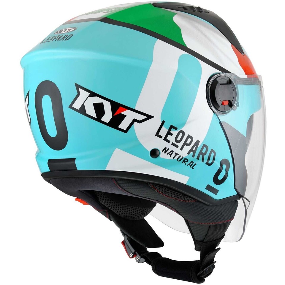 Casque Jet KYT D-City Leopard Replica Tricolore Double Visière Taille M ...