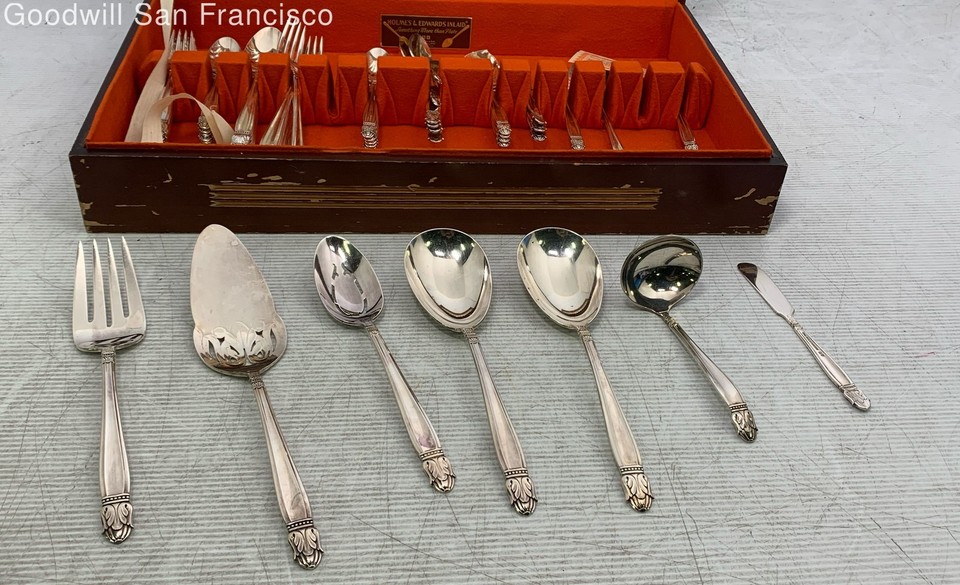 Vintage 1940s-50s Holmes & Edwards Inlaid Silverplated Flatware ...