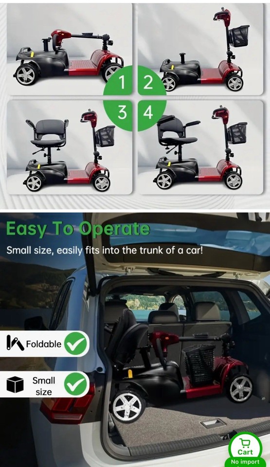 mobility scooters SHIP US 48 States Only Potable Folding Easy Operation ...