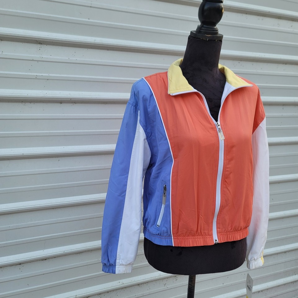 NWT $54 VTG Koret Sundance Coral Bomber Jacket Zip Front Womens Petite ...