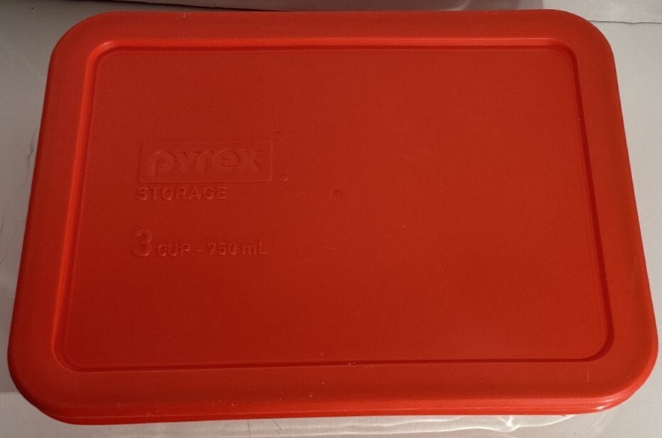 Pyrex Orange 3 Cup Pumpkin Storage Snap Lid 7210 7x5 red orange ...