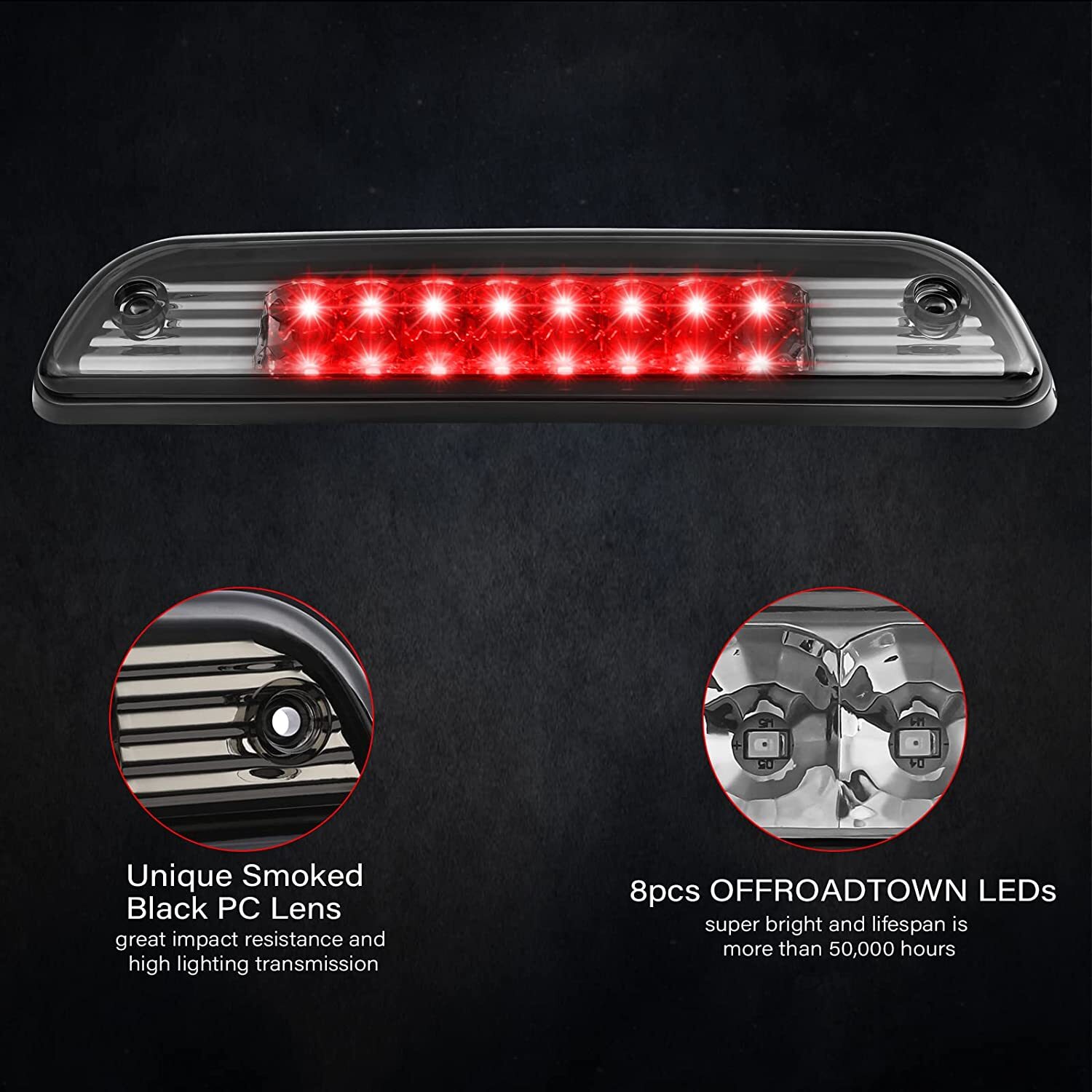 OFFROADTOWN-LED Third Brake Light Plug&Play High Mount Light For Toyota ...