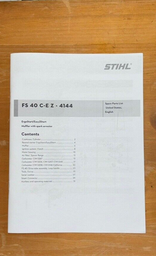 FS40, FS 40 STIHL Trimmer Illustrated Parts Manual | eBay