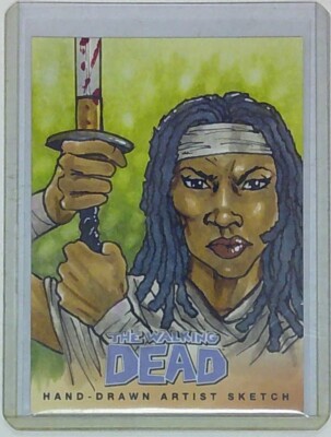 WALKING DEAD COMIC SKETCH CARDS SET 2: MICHONNE ARTIST STEVE LYDIC SL07 ...