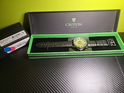 New CROTON Automatic Dial Reliance Watch Black/SS MSRP $315.00 | eBay
