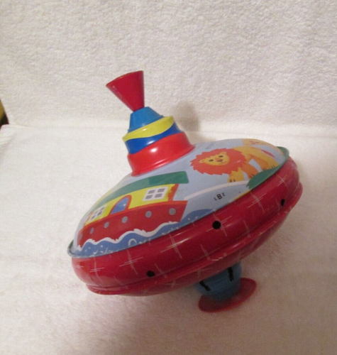 ANTIQUE Vintage Spinning AUTOMATIC Top ARC WITH Animals TOY Model # LBZ ...