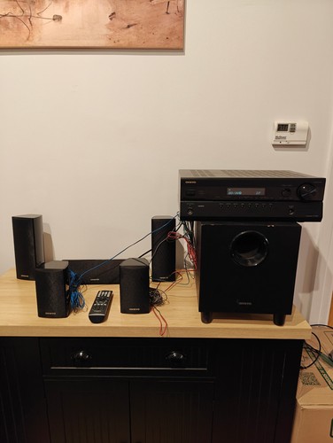 Onkyo AV Receiver Amplifier HT-R380 5.1 Speakers HDMI Cinema Surround ...