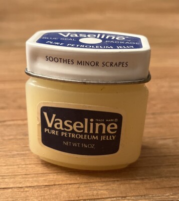 Vintage 80’s Vaseline Petroleum Jelly Blue Label Chesebrough Ponds 1.75 ...