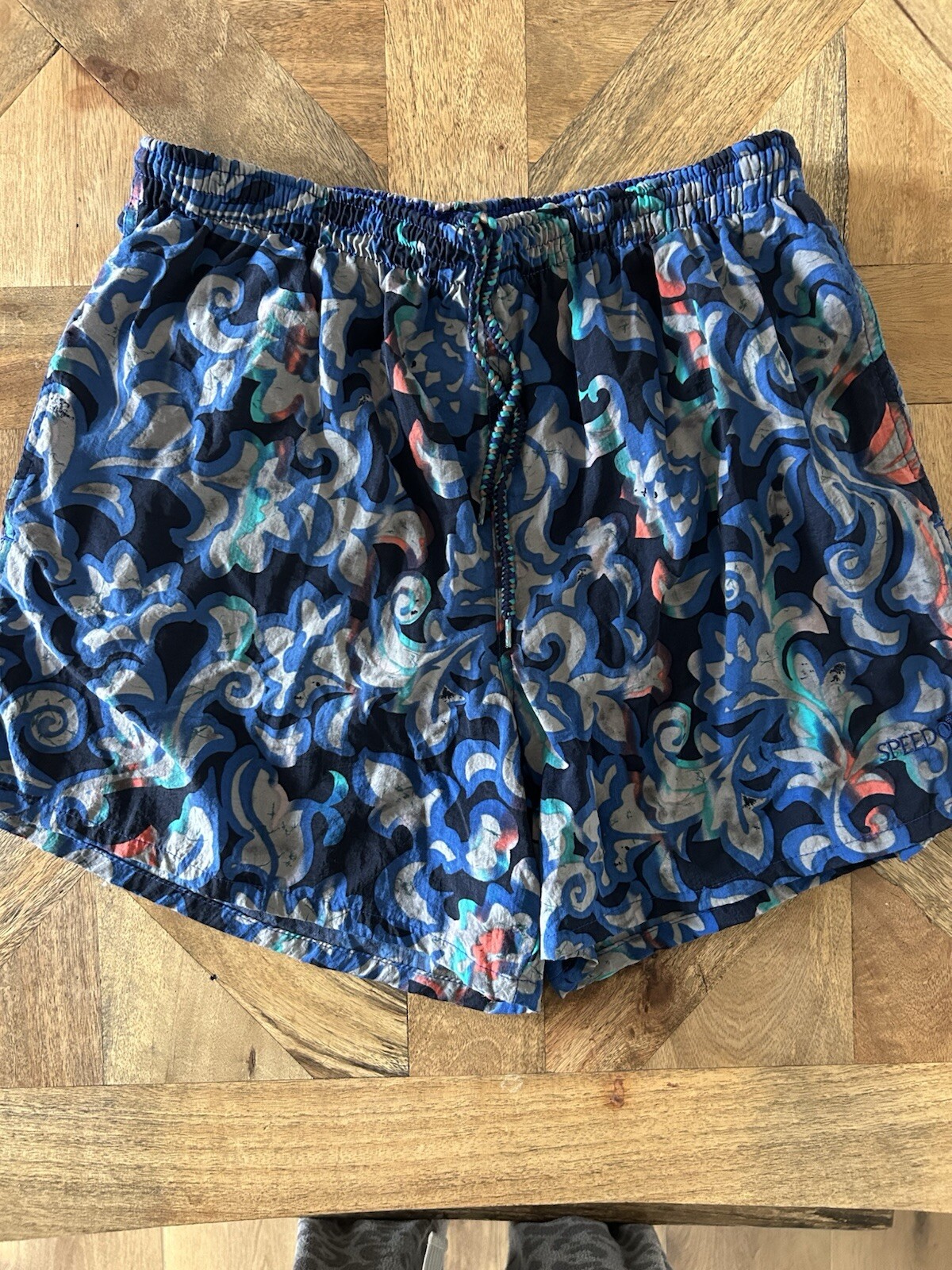 Vintage Speedo Nylon Swimsuit Swim Shorts 80s 90s Flo… - Gem