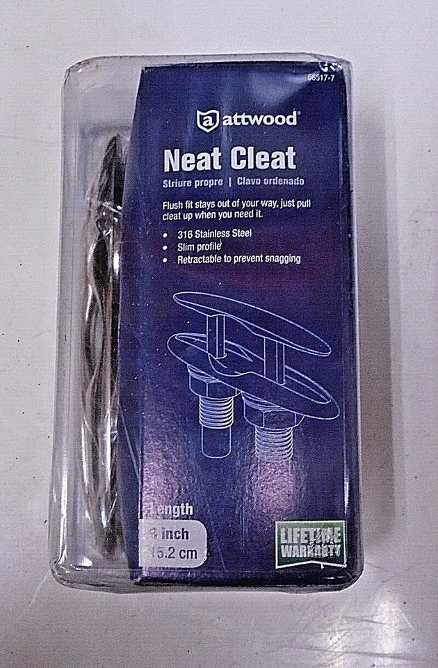 Attwood Neat Cleat Stainless Steel - 6" NEW IN BOX | eBay