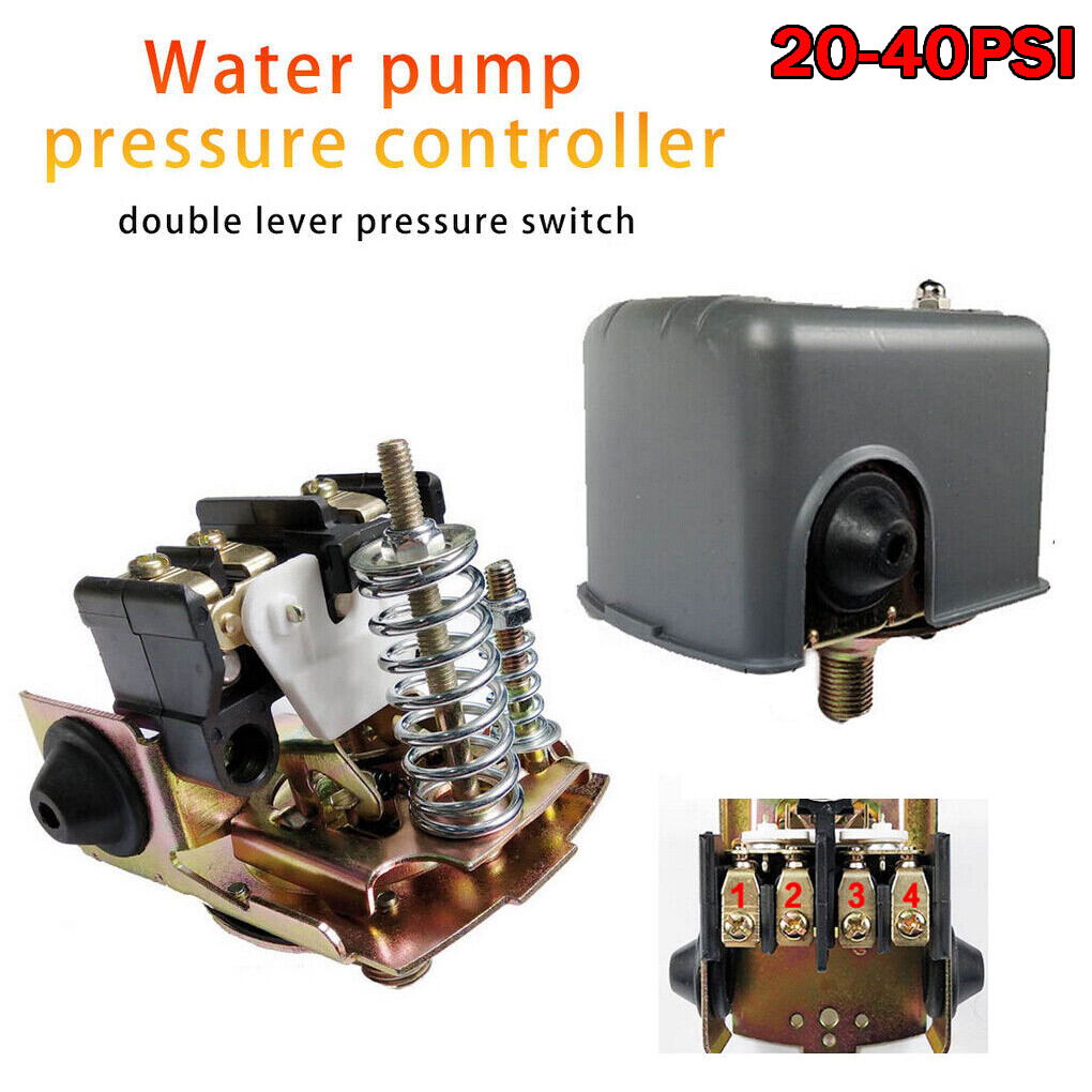 20-40PSI Water Pressure Control Switch Water Pump Controller Double ...