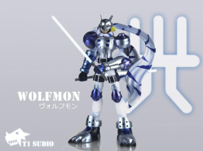 T1 Studio Digimon Wolfmon Resin Statue Pre-order Warrior Spirit H17cm ...