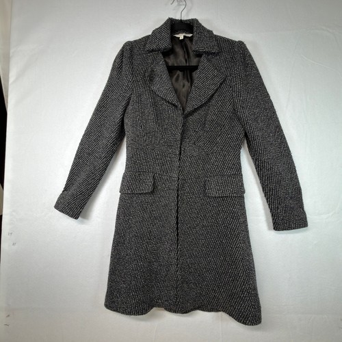 Boston Proper Tweed Fit & Flare Coat Women's 6 Wool Blend Long Dress ...