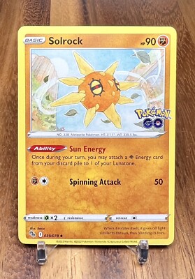 Solrock 039/078 Non Holo Uncommon Pokemon Go Pokemon Card NM | eBay