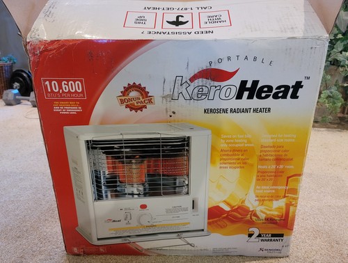 Sengoku CT-1100 KeroHeat 10,600 BTU Portable Radiant Kerosene Heater ...