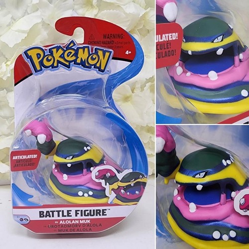 Wicked Cool Toys Pokemon 3 Inch Alolan Muk Battle Action Figure ...