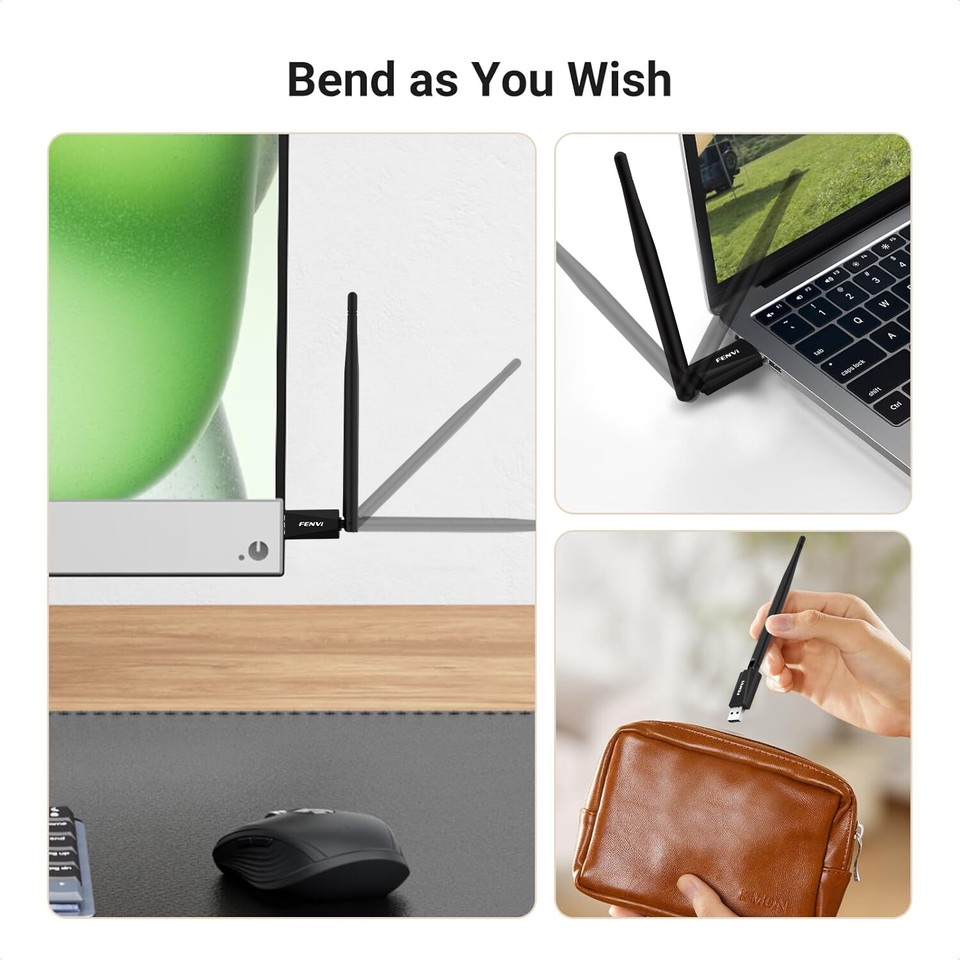 USB WiFi Adapter AX900 AX1800 BE6500 WiFi 7 Wireless Bluetooth 5.4 USB ...