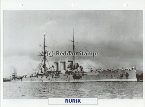 1906 RURIK Armoured Cruiser Ship / Russia Warship Photograph Maxi Card ...
