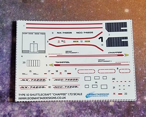 NO MODEL - STAR TREK TYPE 10 SHUTTLECRAFT CHAFFEE 1:72 SCALE MODEL KIT ...